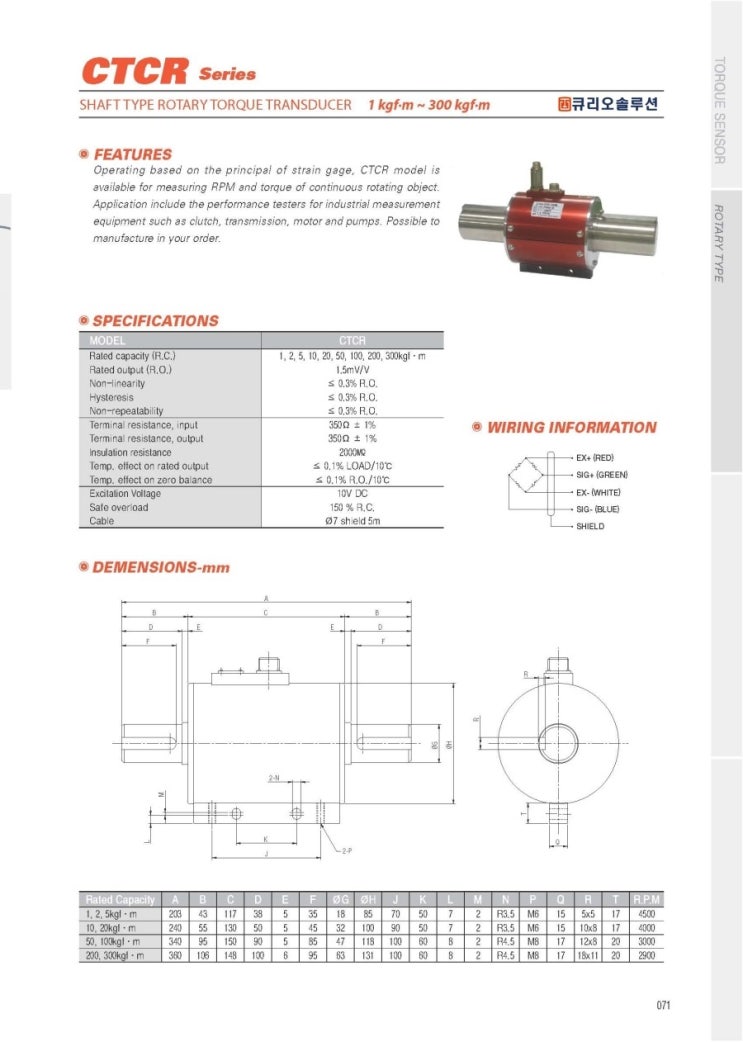 CTCR/CTCS/CTRF/CTRFF 회전형토크센서 : 네이버 블로그