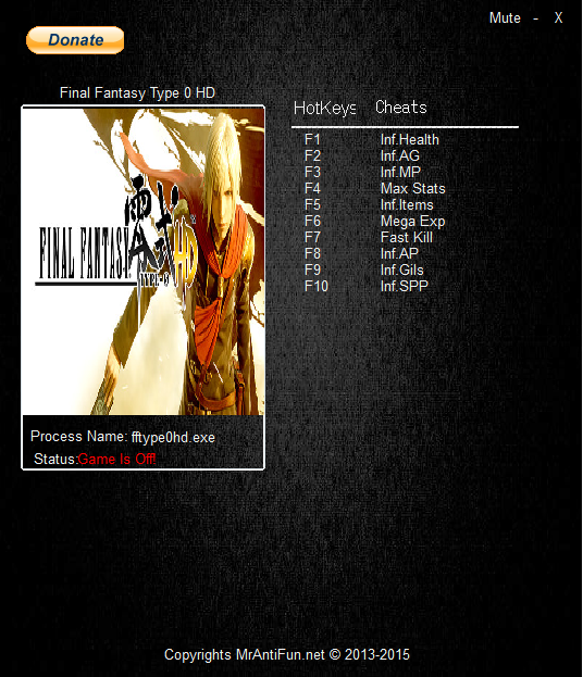 파이널 판타지 영식 HD 트레이너 - FINAL FANTASY TYPE-0 HD v1.0 +10 TRAINER ...