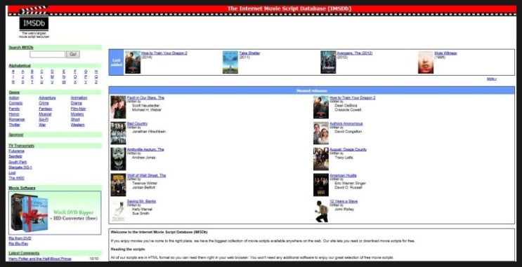 [IMSDb] 영화 대본 구하기 / The Internet Movie Script Database : 네이버 블로그