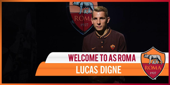 [오피셜] 루카스 뒤녜 (Lucas Digne), In AS ROMA ! : 네이버 블로그