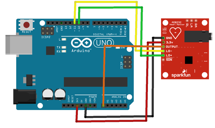 [아두이노 강좌] 아두이노 심전도(ECG,심박 리듬) 센서 (SparkFun Single Lead Heart Rate ...