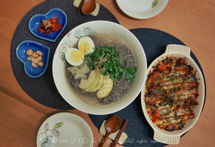 [우리집 식탁]대충...저녁식탁..;;;ㅎㅎ + 물냉면,볶음밥그라탕,사천탕수육,군만두 : 네이버 블로그