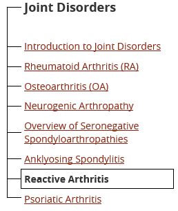 reactive arthritis (반응관절염) : 네이버 블로그