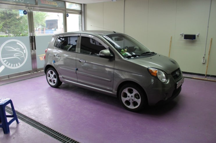 [ KIA 뉴 모닝 ] 파인드라이브 IQ 3D 3000 BLUE + JY커스텀 Z-1 후방카메라 + JY커스텀 DMB 샤크안테나 ...