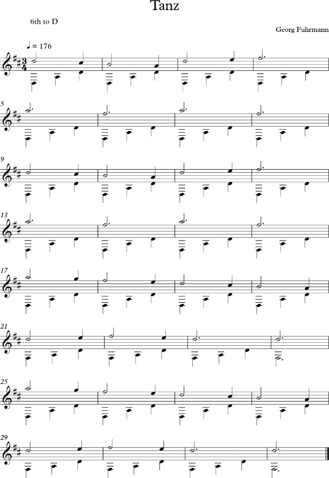 클래식기타 연주곡 쉬운곡 (Tanz 악보 pdf포함) : 네이버 블로그