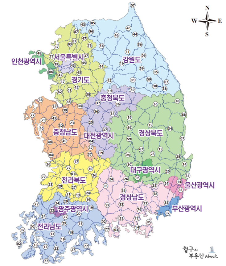 전국 국도 지도/ 노선도 정보 : 네이버 블로그