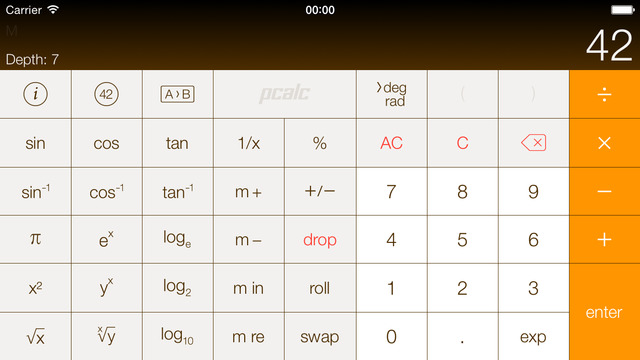 PCalc Lite - The Best Free Calculator, Free, iOS 7.0 , iPhone, iPad ...