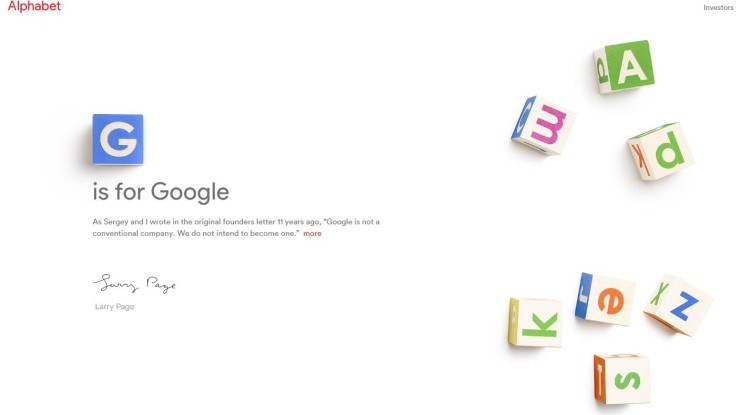 Google Becomes Alphabet (‘알파벳’이 된 구글) : 네이버 블로그