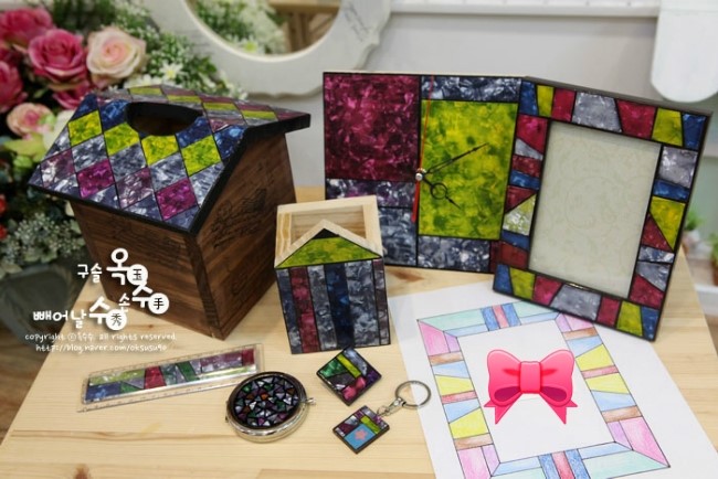 모자이크공예/원데이자격증반-토탈공예방과후수업 용인수지옥수수공방 : 네이버 블로그