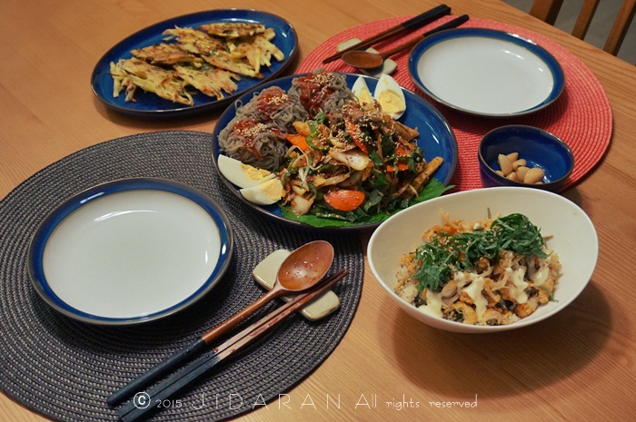 [우리집 식탁]매콤~한게 땡기는 날, 골뱅이무침!!ㅎㅎ - 골뱅이무침, 고구마채전, 치킨마요덮밥 : 네이버 블로그