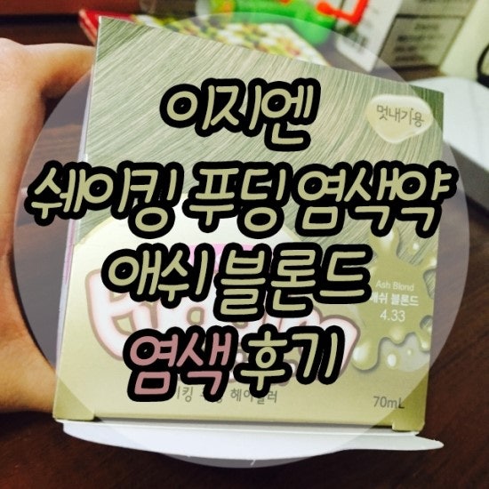 이지엔 쉐이킹 푸딩 염색약 애쉬 블론드 이지엔 쉐이킹 푸딩 염색약 애쉬 블론드 후기 흑모염색 후기 탈색모 염색