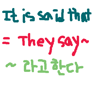 it is said that = they say ~ 라고 한다 : 네이버 블로그