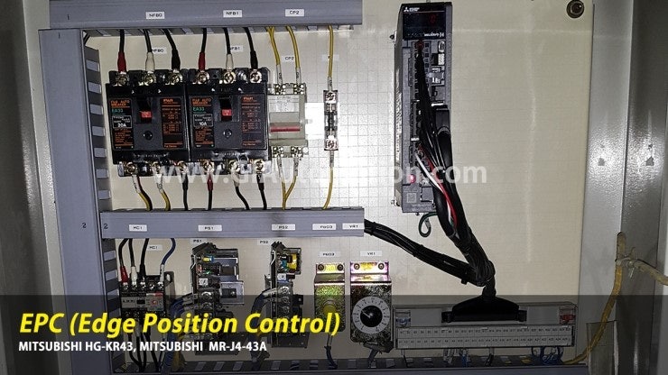 EPC (Edge Position Control), MITSUBISHI, HG-KR43, MR-J4-43A, 지아이오토메이션(주 ...