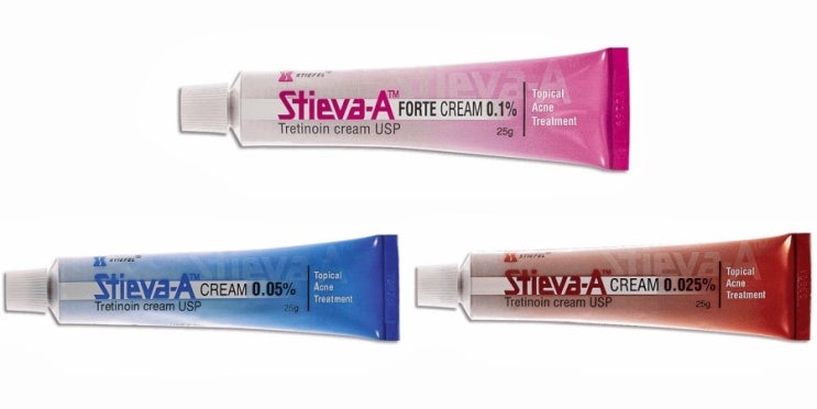 트레티노인(tretinoin)이 주성분, 스티바A크림. 사용 메뉴얼 : 네이버 블로그