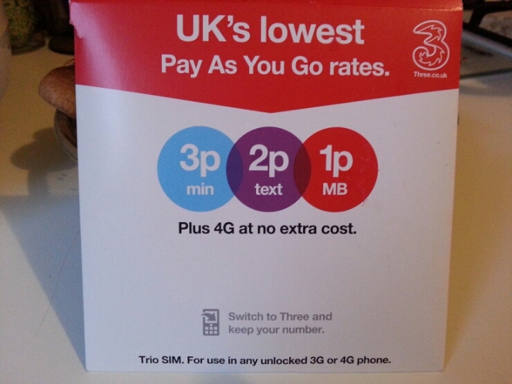 Pay as you go - Three mobile sim card : 네이버 블로그