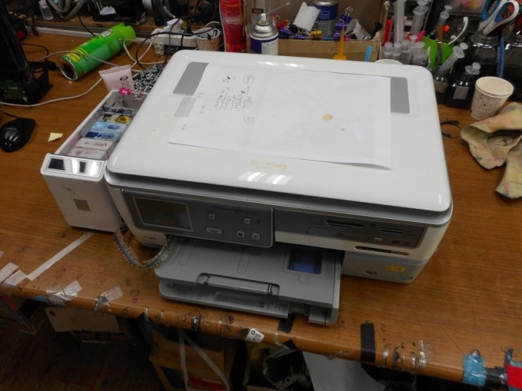 HP 프린터수리] 대전 동구 가양동에서 HP 포토스마트 C8180 올인원 복합기 프린터 캐리지 걸림 및 출력 불량 수리 ...