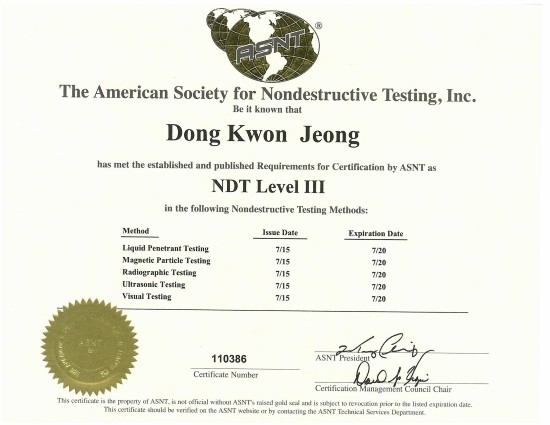 ASNT NDT LEVEL III CERTIFICATION : 네이버 블로그