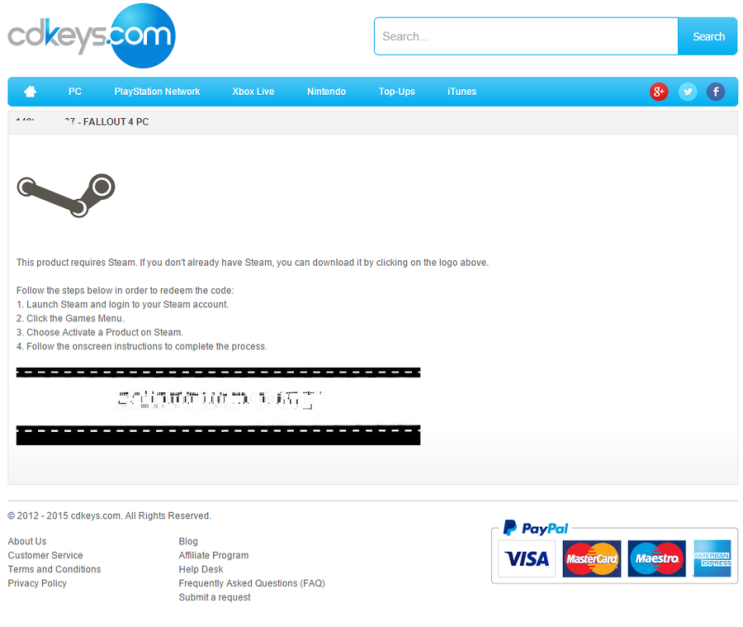 CDKEYS.COM(시디키) 폴아웃4 스팀키 배포 시작 : 네이버 블로그