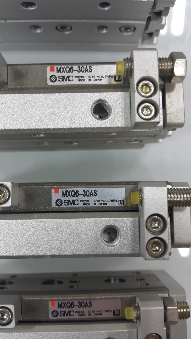 SMC 리니어 가이드 슬라이더 실린더 중고품 판매 MXQ6-30AS cyl,AIR slide table, stroke adj, MXQ GUIDED CYLINDER : 네이버 블로그