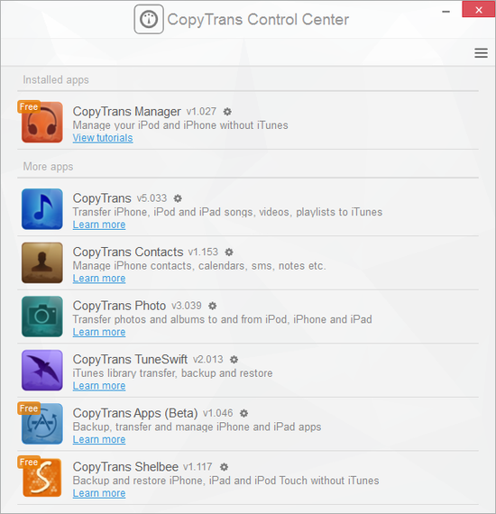 CopyTrans Manager v1.027 : 네이버 블로그