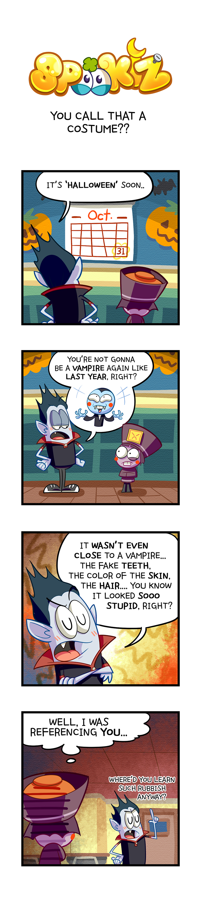 [SPOOKIZ, 4cut cartoons] ep10 - YOU CALL THAT A COSTUME?? : 네이버 블로그