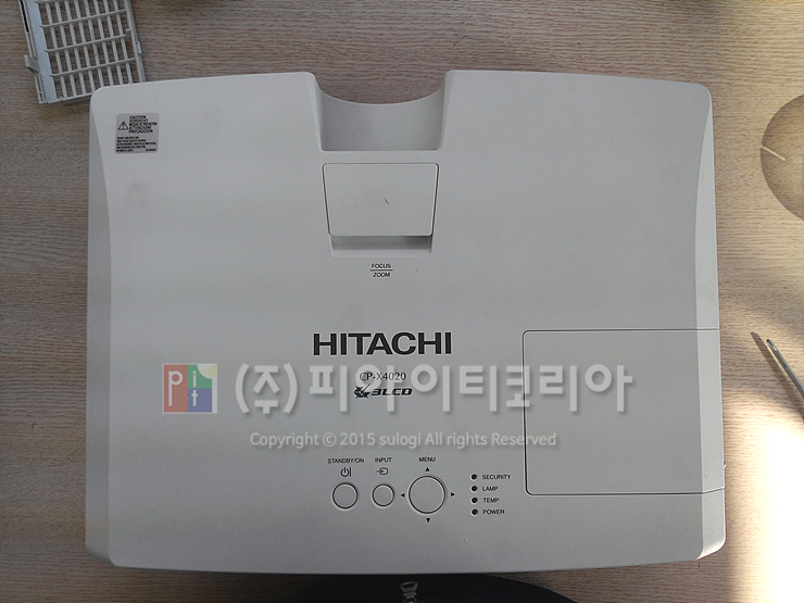 CP-X4020 히타치 빔프로젝터 수리 정밀클리닝 분해소지 작업, 내부필터 교체 및 램프교체 DT01051 for 신도휴스템 ...