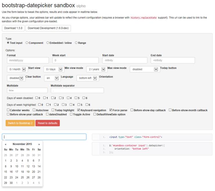 [jQuery] 날짜 선택기 - Datepicker for Bootstrap 라이브러리 : 네이버 블로그