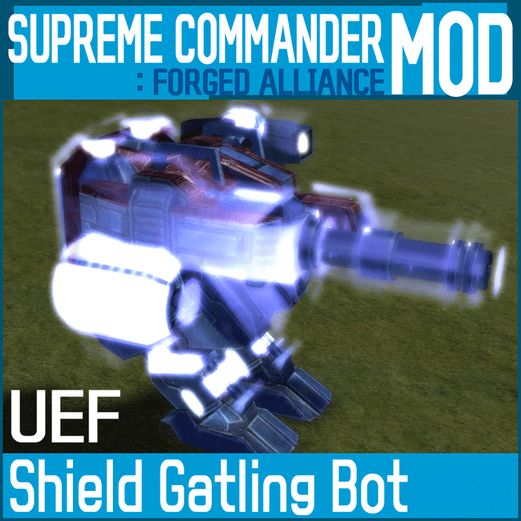 슈프림 커맨더 모드 DEL0204 UEF Shield Gatling Bot 쉴드 개틀링봇 모델링 변경 : 네이버 블로그
