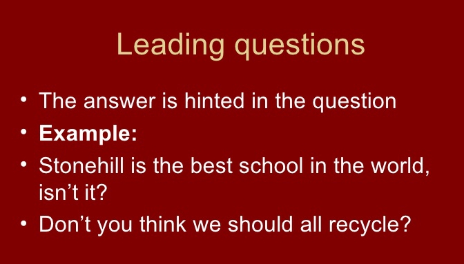 Leading question (유도신문) : 네이버 블로그