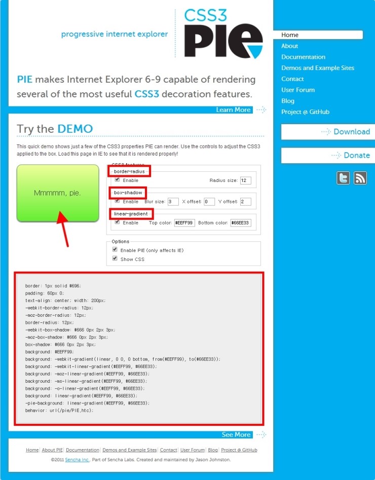 미리보기가 가능한 CSS3 PIE : 네이버 블로그