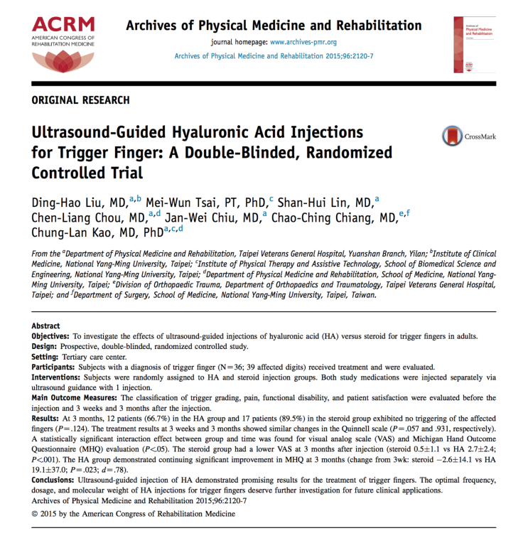 Trigger finger: Hyaluronic acid injection (방아쇠수지) : 네이버 블로그