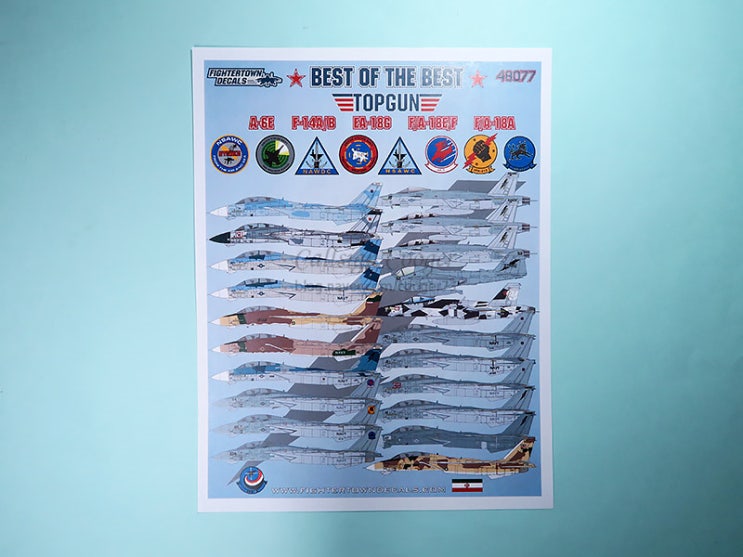 [Fightertown Decals] 1/48 Best of the Best - TOP GUN (파이터타운데칼, Deca,l ...