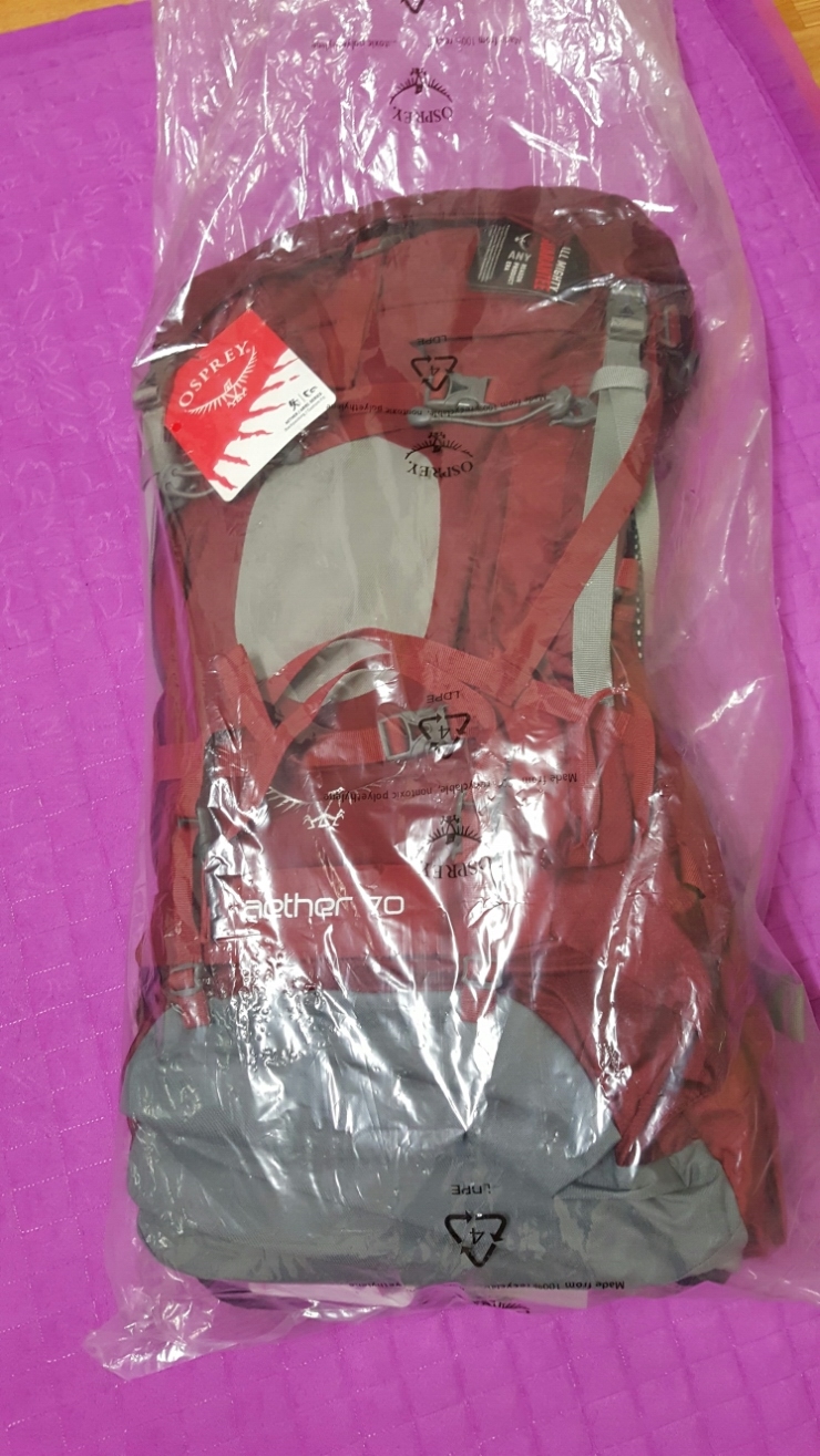 오스프리 배낭 이서70L/AETHER 70(RED/M) 개봉기/백패킹 배낭 : 네이버 블로그