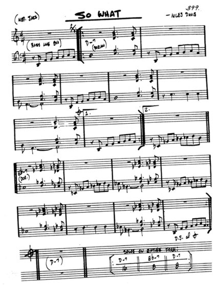 miles davis -so what 악보 : 네이버 블로그