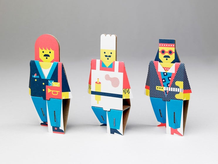 디자인/ 종이인형 Cardboard people : 네이버 블로그