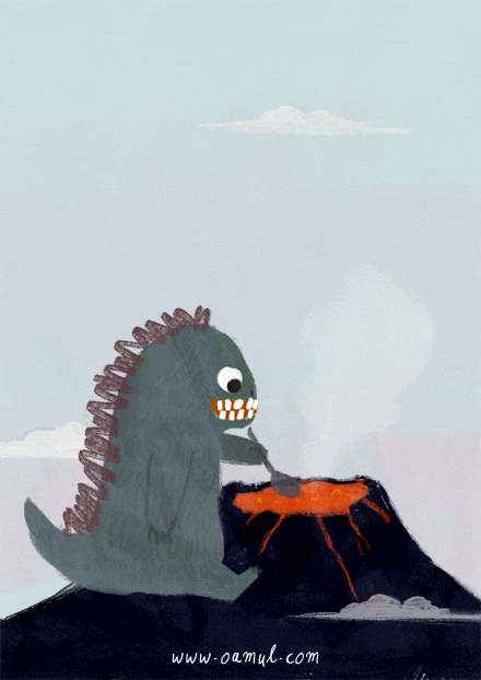 푸르름:) [일러스트레이션/그래픽디자인] Little Gluttonous Monster 2 : 네이버 블로그