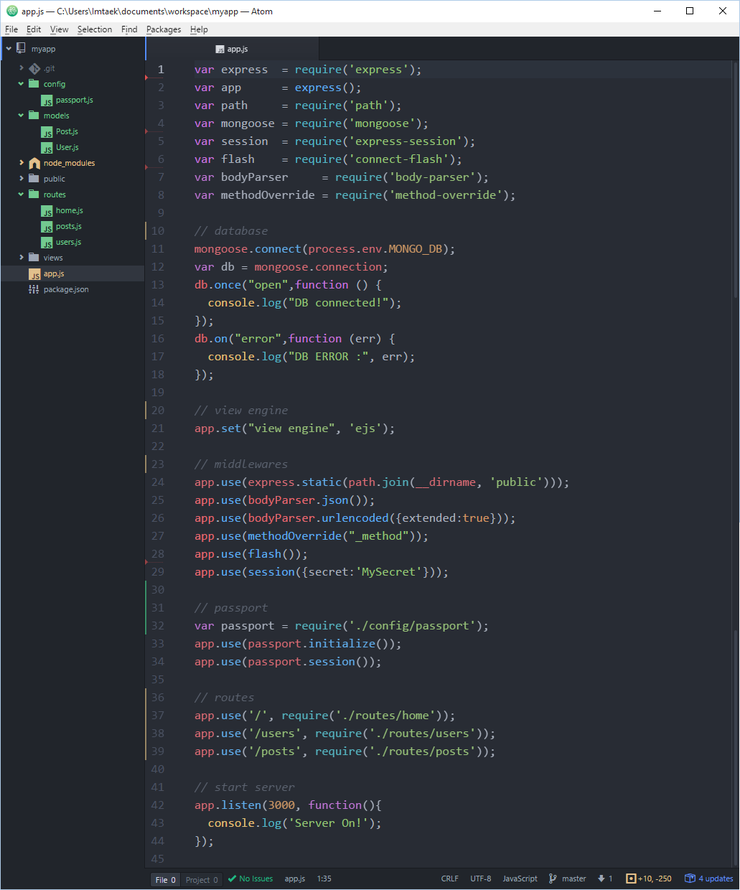[Node.js 강좌] 11. Refactor & module & .gitignore : 네이버 블로그