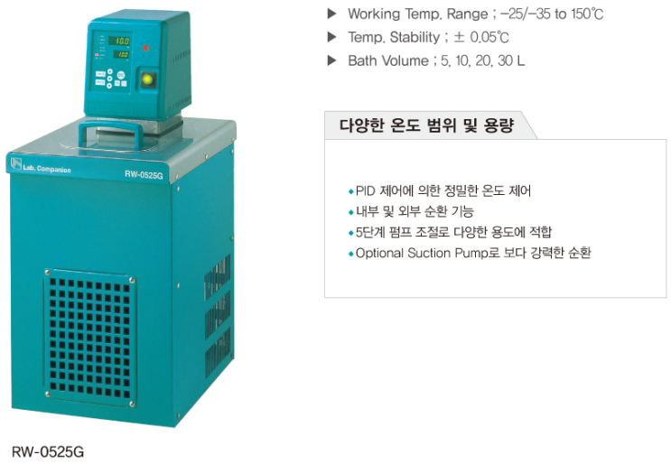 RW-0525G,RW-1025G,RW-2025G,RW-3025G,JEIO TECH,Refrigerated & Heating ...