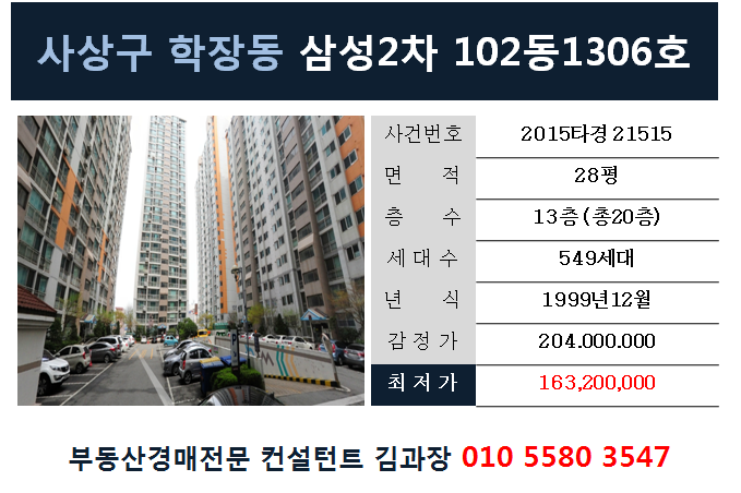 부산법원경매 사상구 학장동 학장삼성2차아파트 28평 네이버 블로그
