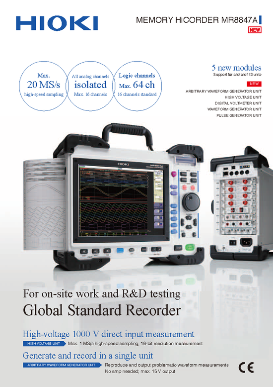 MR8847 / MR8847A / MR8847-51 / MR8847-52 / MR8847-53 / Memory HiCORDER ...