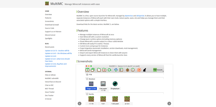 마인크래프트 MultiMC 다운받기 : 네이버 블로그