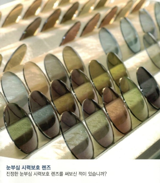 이기대 안경 타렉스 렌즈 색상별 기능소개 편광필터 눈부심을 해결해주는 기능렌즈 The Lens Talex