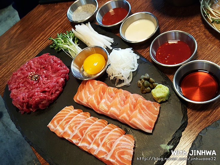 홍대 육회맛집홍대 연어맛집 신선한 육회와 연어가 맛있는 합정 술집 육회먹은연어 네이버 블로그