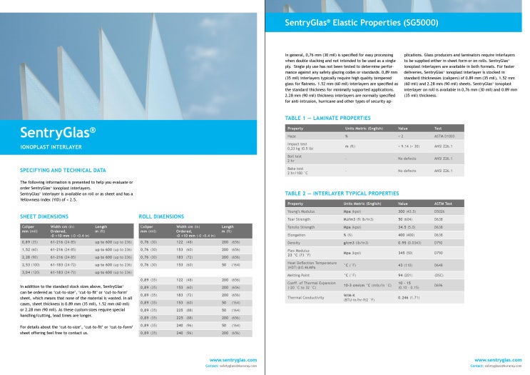 SentryGlas®(센트리그라스, SGP) 구조용 접합유리 중간막 데이터시트 (SGP 구조용 접합필름 데이터시트) : 네이버 블로그