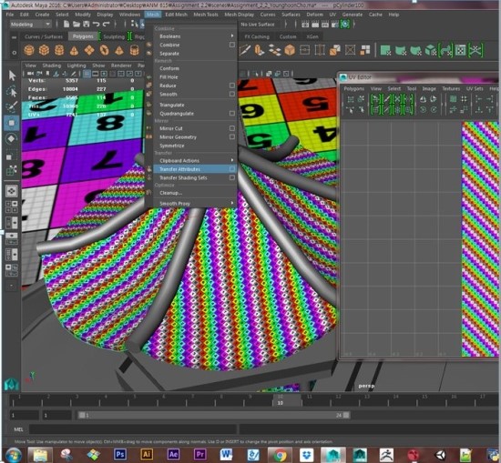 Modeling & Animation for VFX : Assign 2-1, UV map an environment (2 ...