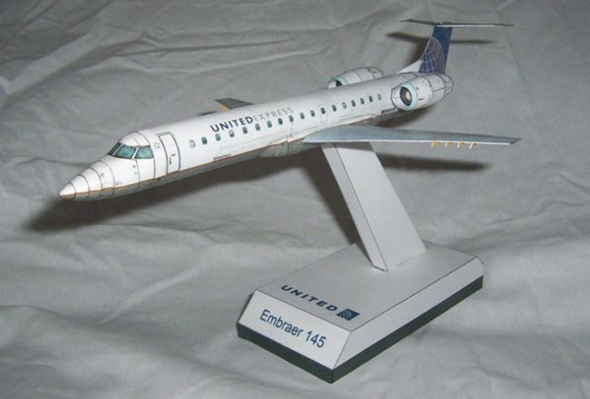 United Express Embraer ERJ 145 종이 모형 전개도 : 네이버 블로그