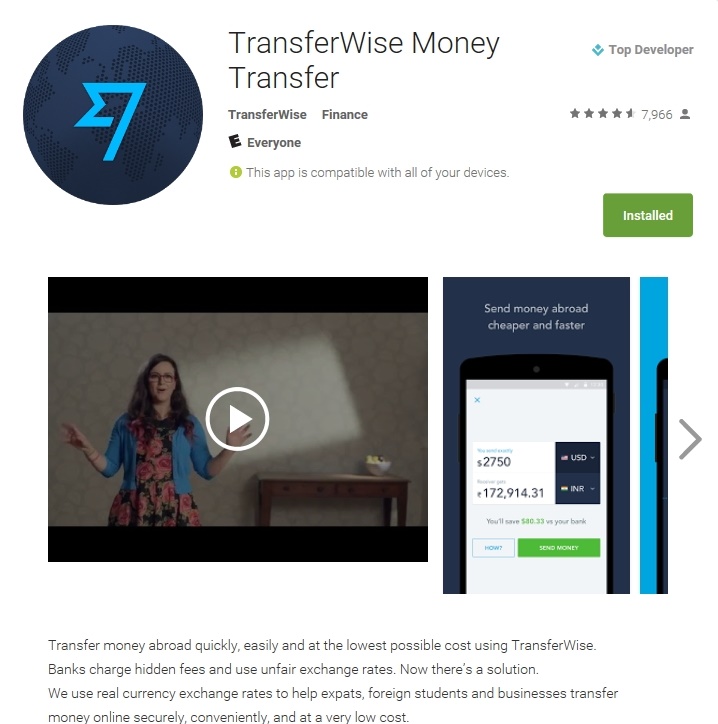 TransferWise app 트랜스퍼와이즈 앱 설치하여 사용하기 : 네이버 블로그