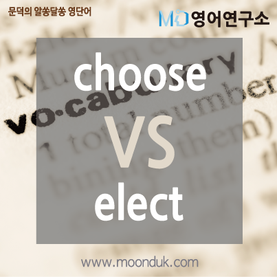 MD 알쏭달쏭 영단어_choose VS elect : 네이버 블로그