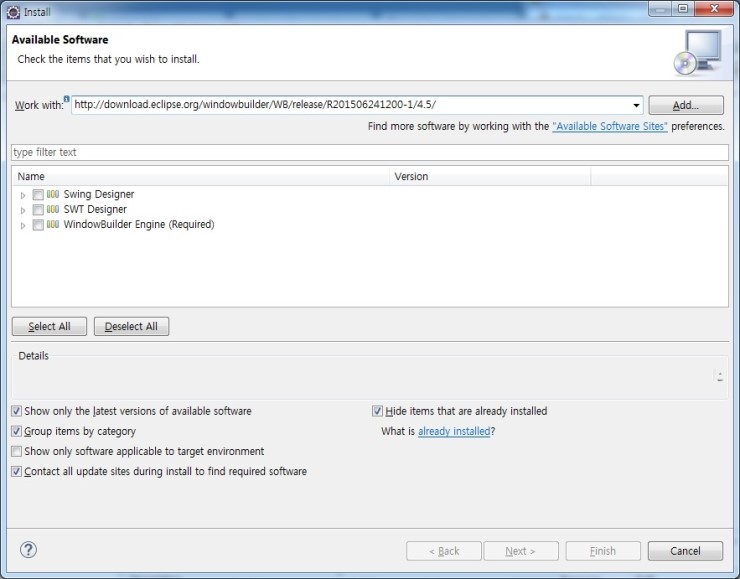 [Eclipse] WindowBuilder Pro 설치 : 네이버 블로그