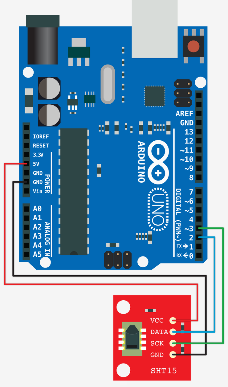 SHT15 온습도 센서 모듈 아두이노와 사용하기 (SHT15 Humidity and Temperature Sensor ...